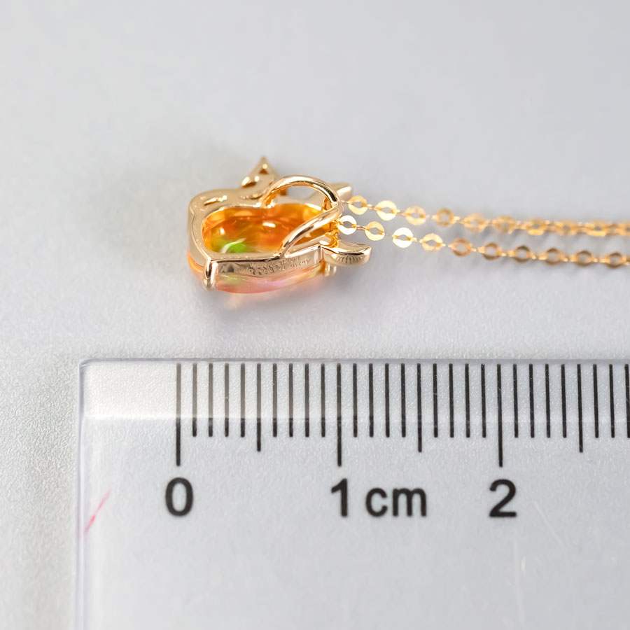 I Love You Little Devil - Fire Opal Diamond Pendant Necklace 18K Gold – The Wind
